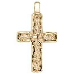 Jobo Damen Kreuzanh&auml;nger "Anh&auml;nger Kreuz", Gelbgold 585, gelb, Gelbgold 585, Schmuckanh&auml;nger, 585 Gold