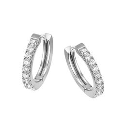 Firetti Damen Paar Creolen "Schmuck Geschenk Silber 925 Ohrschmuck glitzernd", 16,5mm, Silber 925 (Sterlingsilber), silber, Silber 925