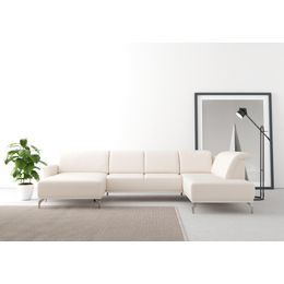 Sit & More Wohnlandschaft SIT & MORE, B:337cm H:84cm T:205cm, beige, Sofas, "Bailando U-Form", wahlweise mit Kopfteilverstellung und Vorziehsitz, motorisch
