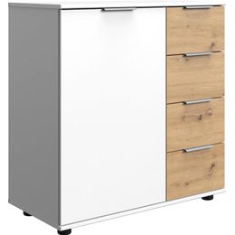Kombikommode wimex, B:81cm H:83cm T:41cm, wei&szlig;, Holzwerkstoff, Schlafzimmer, Sideboards, "Gibraltar", in 2 Breiten