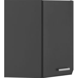 Eckh&auml;ngeschrank Optifit, B:60cm H:70,4cm T:34,6cm, grau, Holzwerkstoff, K&uuml;che, Schr&auml;nke, "Parma", Breite 60 x 60 cm