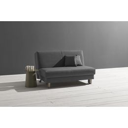 ell+ell Schlafsofa ELL + ELL, B:145cm T:100cm, grau, Jugendzimmer, Sofas, "Enny", Liegefl&auml;che Breite 120 oder 140 cm, Liegeh&ouml;he 40 cm, F&uuml;&szlig;e alufarben