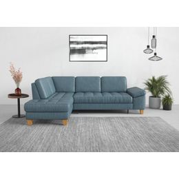 Sit & More Ecksofa SIT & MORE, B:261cm H:88cm T:179cm, bunt, 100% Polyester, Wohnzimmer, Sofas, "Westham L-Form", mit Ottomane, mit oder ohne Bettfunktion,