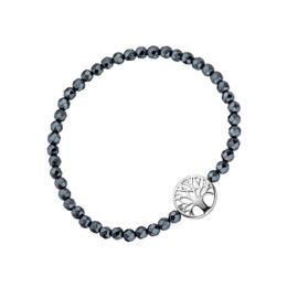Jobo Damen Armband "Lebensbaum", 19cm, Silber 925 (Sterlingsilber) Silikon, silber, Silber 925 (Sterlingsilber), Silikon, Armb&auml;nder, 925 Silber mit