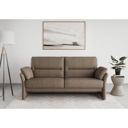 2,5-Sitzer DOMO collection, B:199cm H:95cm T:88cm, grau, 100% Polyester, Sofas, "Pina, schmale Armlehnen, mit Federkern, kompakt & elegant", Hoher