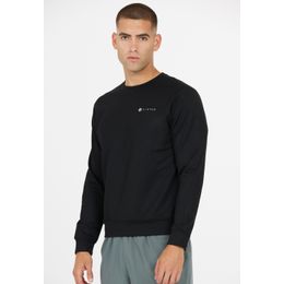 Virtus Herren Sweatshirt "Brent", schwarz, Gr. XL, unifarben, 66% Viskose, 30% Polyester, 4% Elasthan, Sweatshirts, aus angenehm weichem Materialmix