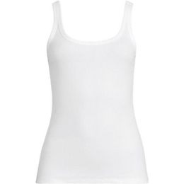 LANDS' END Ripp-Tanktop, Damen,  Blau, Elasthan/Baumwoll-Mischung, by Lands' End