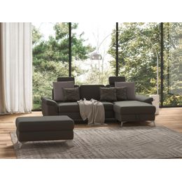 Sit & More Ecksofa SIT & MORE, B:277cm H:89cm T:170cm, braun, Wohnzimmer, Sofas, "Padua L-Form", inklusive Sitztiefenverstellung, Armteilfunktion und Federkern