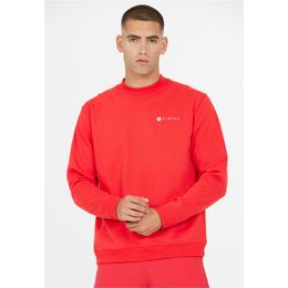 Virtus Herren Sweatshirt "Dereck", rot, Gr. M, unifarben, 45% Polyester, 35% Baumwolle, 20% Polyester, Sweatshirts, mit recyceltem Material