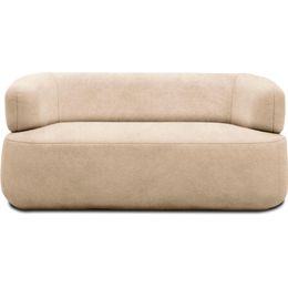 2-Sitzer DOMO collection, B:160cm H:71cm T:86cm, beige, 95% Polyester, 5% Nylon, Sofas, "800012 Designsofa, komfortabel und elegant, organische