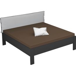 Futonbett Rauch, B:186cm H:107cm L:208cm, grau, Betten, "Aditio", Kopfteil Webstoff mit abgesetztem Keder
