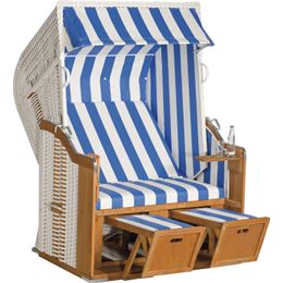 SUNNYSMART Strandkorb "Rustikal 250 Basic", wei&szlig;, B:125cm H:160cm T:90cm, Strandk&ouml;rbe, PVC-Stoff, Metallteile wetterfest verzinkt