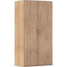 Dreht&uuml;renschrank Rauch, B:101cm H:197cm T:60cm, braun, Holzwerkstoff, Schr&auml;nke, "Kleiderschrank Schrank Garderobe Schlafzimmerschrank EVELYN", in