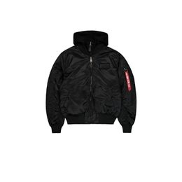 Herren Bomberjacke "MA-1 D-Tec Sleeve Embroidery", schwarz, Gr. M, Alpha Industries, Obermaterial: 100% Nylon, Futter: 100% Nylon, Kapuze: 75%