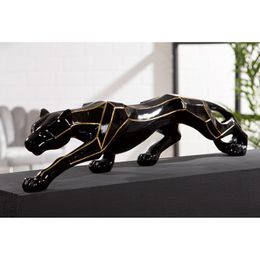 Tierfigur Gilde, B:74,5cm H:15cm T:12cmschwarz, Kunstharz, Dekofiguren, "Figur Gepard Cheetah", verschiedene Gr&ouml;&szlig;en