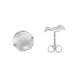Jobo Damen Paar Ohrstecker, 9,6mm, Silber 925 (Sterlingsilber), silber, Silber 925 (Sterlingsilber), Ohrringe, 925 Silber matt 9,6 mm