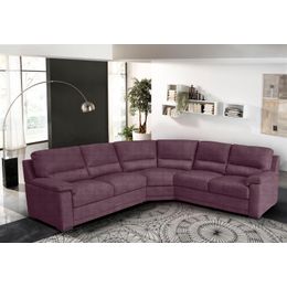 Ecksofa Egoitaliano, B:266cm H:90cm T:246cm, lila, Luxus-Mikrofaser BLUSH (100% Polyester) ist ein innovatives Mikrofasergewebe mit wasser- und