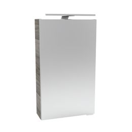 Spiegelschrank Fackelmann, B:40cm H:68cm T:15,3cm, braun, Glas, Badezimmer, Schr&auml;nke, "SBC", f&uuml;r das G&auml;stebad, Schalter und Steckdose, Breite 40cm,