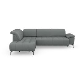 Sit & More Ecksofa SIT & MORE, B:272cm H:79cm T:220cm, grau, Wohnzimmer, Sofas, "Cool L-Form", wahlweise mit Kopfteilverstellung und Vorziehsitz, motorisch