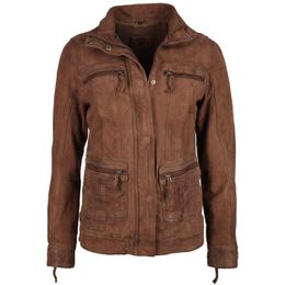 JCC Damen Lederjacke "7081002-2", braun, Gr. XS, Obermaterial: 100% Leder; Futter: 100% Polyester; Lining: 100% Baumwolle, Jacken