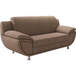 2-Sitzer Trendmanufaktur, B:178cm H:85cm T:94cm, braun, Struktur (100% Polyester), Sofas, "Rondo II, zeitlos und bequem", wahlweise mit komfortablem