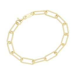 Damen Armband "Kordel-Optik, vergoldet, Silber 925", 19cm, Silber 925 (Sterlingsilber), gold, Giorgio Martello MILANO, Silber 925 (Sterlingsilber),