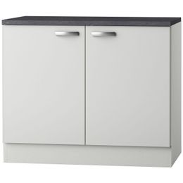 Sp&uuml;lenschrank Optifit, B:100cm H:84,8cm T:60cm, wei&szlig;, Holzwerkstoff, K&uuml;che, Schr&auml;nke, "Agos"