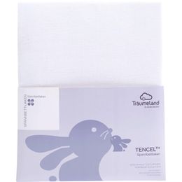 Tr&auml;umeland Bettlaken TR&Auml;UMELAND, B:90cm L:200cm, wei&szlig;, Tencel, Obermaterial: 100% Lyocell (TENCEL ), Bettlaken, "hochwertiges Spannbetttuch aus Tencel", Tencel