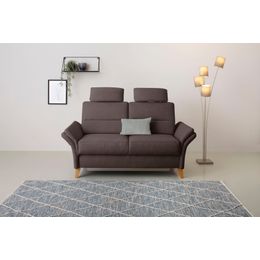 2-Sitzer Home Affaire, B:166cm H:90cm T:89cm, braun, 98% Polyester 2% Polyamid, Sofas, "Westerland", Federkern-Polsterung. wahlweise mit