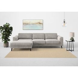Ecksofa Trendmanufaktur, B:280cm H:85cm T:167cm, beige, 88% Polyester, 12% Polyacryl, Wohnzimmer, Sofas, "Lumber Jack, elegantes Designsofa, zeitlos