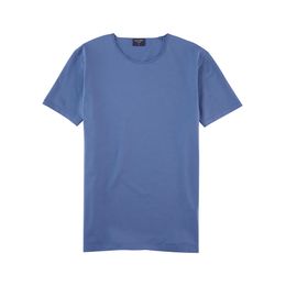 OLYMP Herren T-Shirt "Casual", blau, Basic, Gr. XXXL, Single Jersey, Obermaterial: 95% Baumwolle, 5% Elasthan, Shirts, mit Rollkante am Ausschnitt