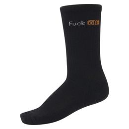 MisterTee Herren Str&uuml;mpfe "MisterTee Unisex Fuck Off Socks 6-Pack", Gr. 43, bunt, Baumwolle, Elasthan, Polyester, Socken