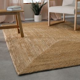 Teppich GREEN LOOOP, B:80cm H:12mm L:150cm, beige, Jute, Wohnzimmer, Teppiche, "Collins", handgewebt, robust, strapazierf&auml;hig, Jute, Natur, Wohnzimmer