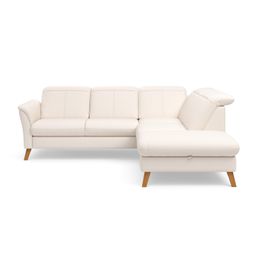 Sit & More Ecksofa SIT & MORE, B:250cm H:91cm T:220cm, beige, 100% Polyester, Wohnzimmer, Sofas, "Romero L-Form", wahlweise mit oder ohne TV-Funktion,