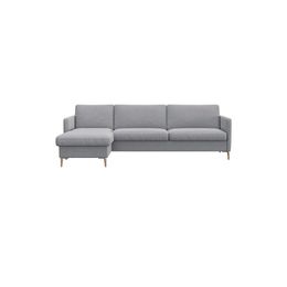 Ecksofa FLEXLUX, B:247cm H:85cm T:92cm, grau, Wohnzimmer, Sofas, "Fiore, super Sitzkomfort durch Kaltschaum im Sitz, L-Form", schmale Armlehnen, F&uuml;&szlig;e