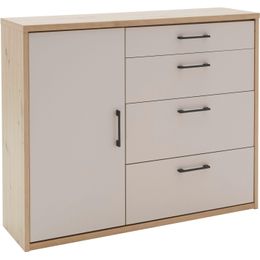 Hochkommode Priess, B:121,5cm H:98,5cm T:35,5cm, wei&szlig;, Sideboards, "Warburg hochwertige Kommode aus Deutschland", fertig aufgebaut geliefert mit