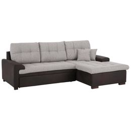 Ecksofa Home Affaire, B:247cm H:75cm T:150cm, grau, 100% Polyester Luxus-Microfaser/Struktur;100% Polyester PRIMABELLE/Webstoff;100% Polyester