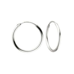 Jobo Damen Paar Creolen "Ohrringe 19 mm", 19,3mm, Silber 925 (Sterlingsilber), silber, Silber 925 (Sterlingsilber), Ohrringe, 925 Silber