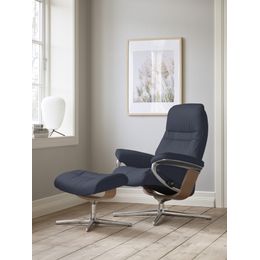 stressless "Sunrise" Set, Relaxsessel mit Hocker, mit Hocker, mit Cross Base, Gr&ouml;&szlig;e S, M & L, Holzakzent Eiche