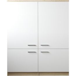 Mehrzweckschrank-Set respekta, B:120cm H:144,9cm T:60cmwei&szlig;, Kastenm&ouml;bel-Sets, "Merle", Breite 120 cm, mit Soft-Close, Metallstangengriffe, H&ouml;he