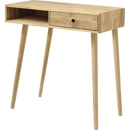 Konsole MCA furniture, B:80cm H:80cm T:35cm, braun, Massivholz, Flur, Sideboards, "Agra", Eiche Massivholz mit Schublade