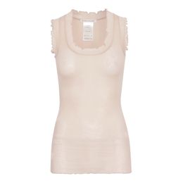SEAMLESS BASIC Damen Funktionstop "Seamless Basic Top Flounce"rosie beige, Gr. M, Obermaterial: 100% Baumwolle, Tops