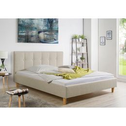 Polsterbett Maintal, B:185cm H:99cm L:216cm, beige, Betten, "Leesburg", Bettseiten zerlegt, ohne Bettkasten