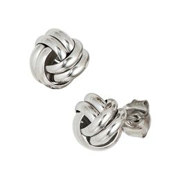 Jobo Damen Paar Ohrstecker, 9,6mm, Silber 925 (Sterlingsilber), silber, Silber 925 (Sterlingsilber), Ohrringe, Knoten 925 Silber