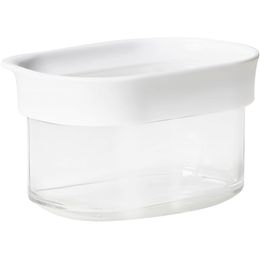 Emsa Vorratsdose "Optima", B:7,5cm H:6,5cm, transparent, K&uuml;che, Lebensmittelaufbewahrungsbeh&auml;lter, 0,18 Liter, rechteckig, frische Dichtung,