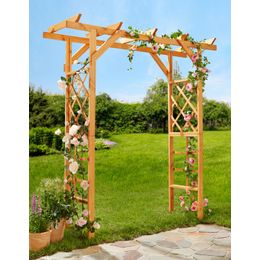 Rosenbogen Promadino, B:200cm H:208cm T:65cm, braun, Holzwerkstoff, Rankhilfen, "Pergola Ben", BxTxH: 200x65x208 cm