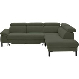 Ecksofa Home Affaire, B:272cm H:79cm T:217cm, gr&uuml;n, 95% Polyester, 5% Nylon, Wohnzimmer, Sofas, "Arnayon mit Querschl&auml;fer-Bettfunktion, Schlafsofa,