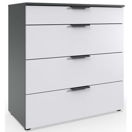 Schubkastenkommode wimex, B:81cm H:84cm T:41cm, wei&szlig;, Spanplatte, Sideboards, "Level by fresh to go", 4 Schubladen mit soft-close Funktion, 81cm