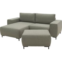 Ecksofa, B:242cm H:87cm T:160cm, grau, LOOKS by Wolfgang Joop, 100% Polyester, Wohnzimmer, Sofas, "Looks VI L-Form", gerade Linien, in 2