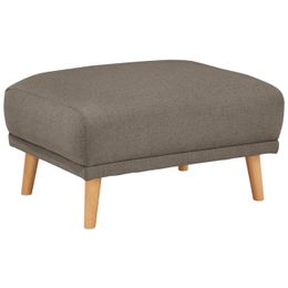 Polsterhocker Home Affaire, B:84cm H:46cm T:66cm, braun, Struktur fein( 100% Polyester);Filzoptik (100% Polyester);Luxus-Microfaser (100% Polyester),
